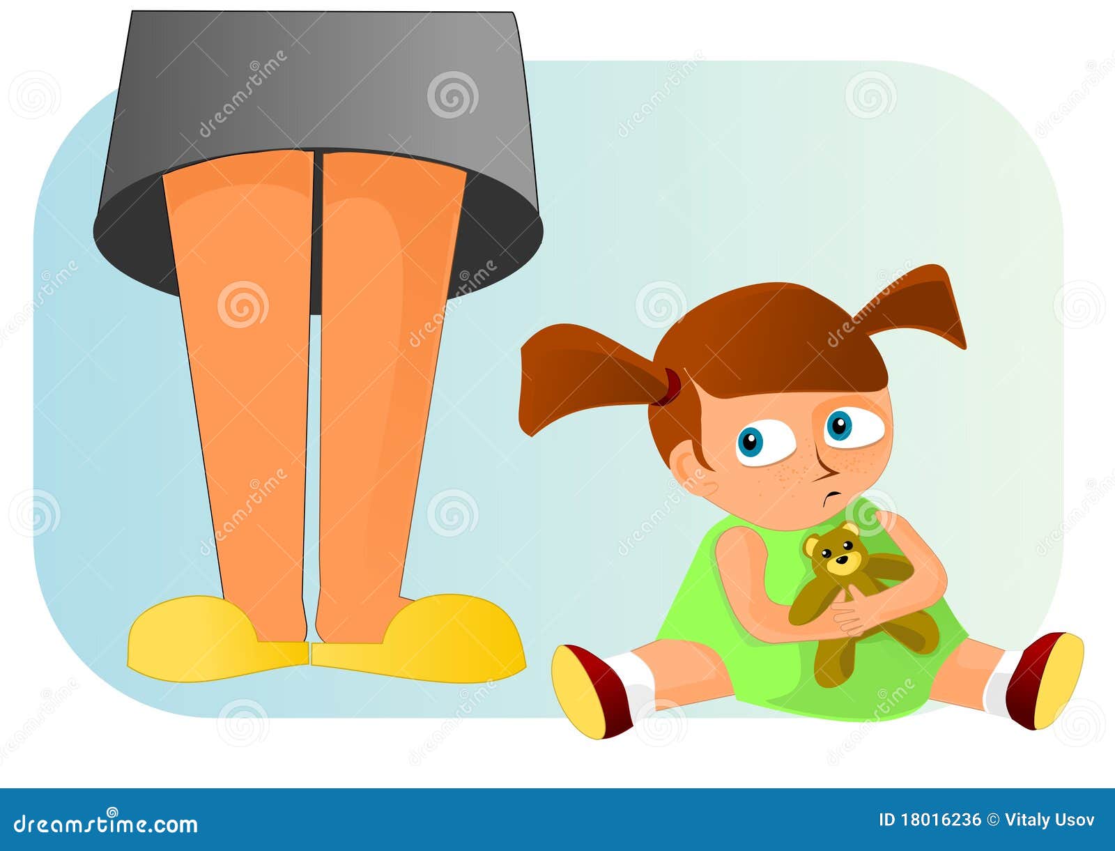 Ragazza impertinente illustrazione vettoriale. Illustrazione di ...