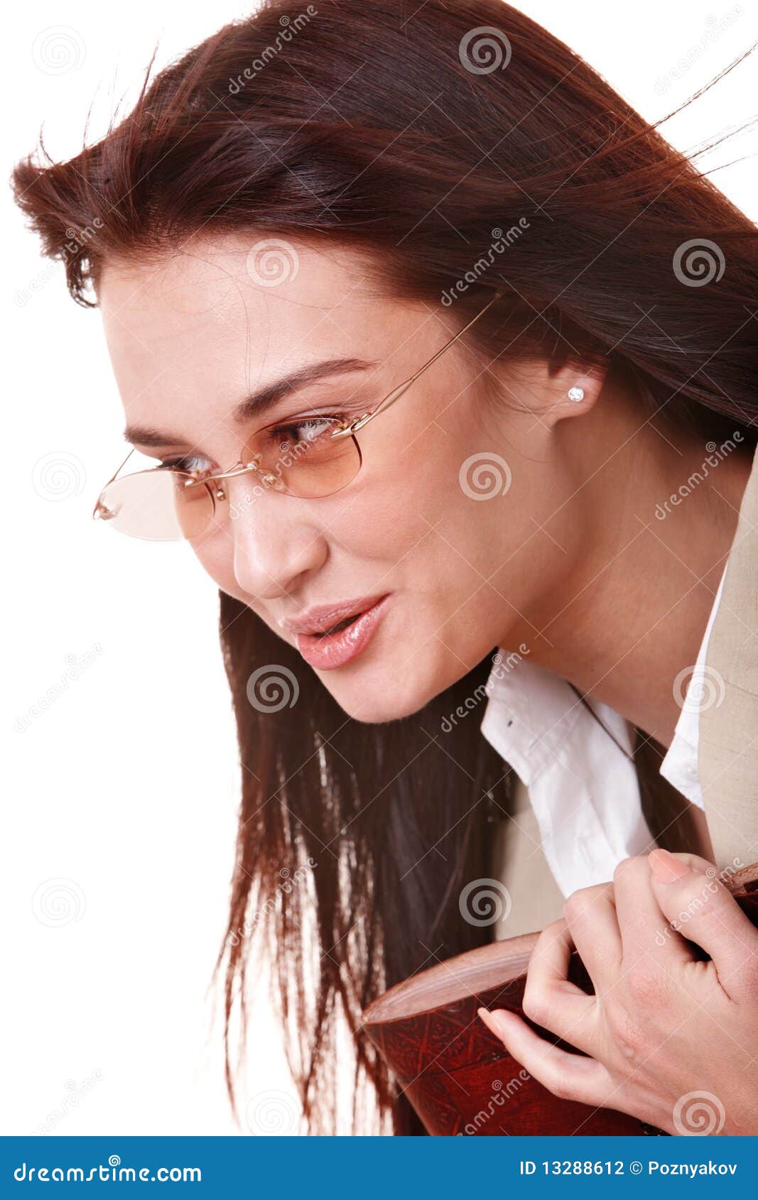 Ragazza Intelligente Con Il Vecchio Libro. Fotografia Stock - Immagine ...