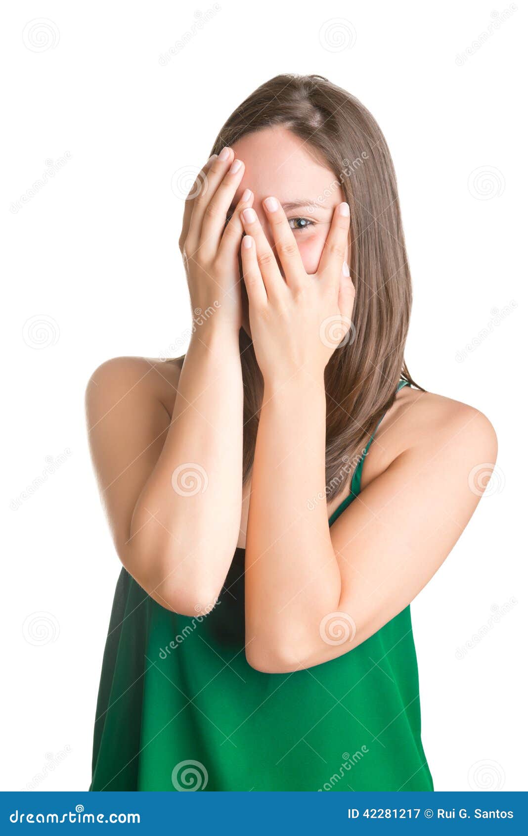 Ragazza timida immagine stock. Immagine di divertimento - 42281217