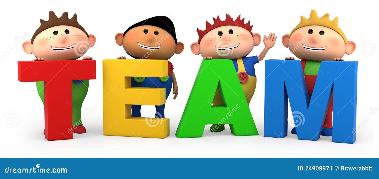 Ragazzi della squadra illustrazione di stock. Illustrazione di verde ...