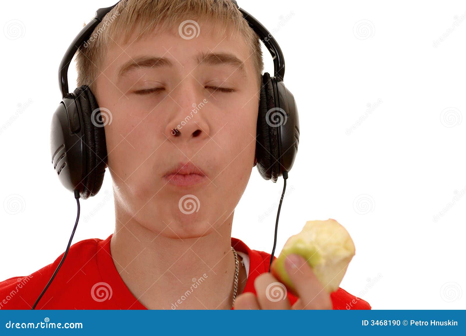 Ragazzo con le cuffie. fotografia stock. Immagine di persona - 3468190