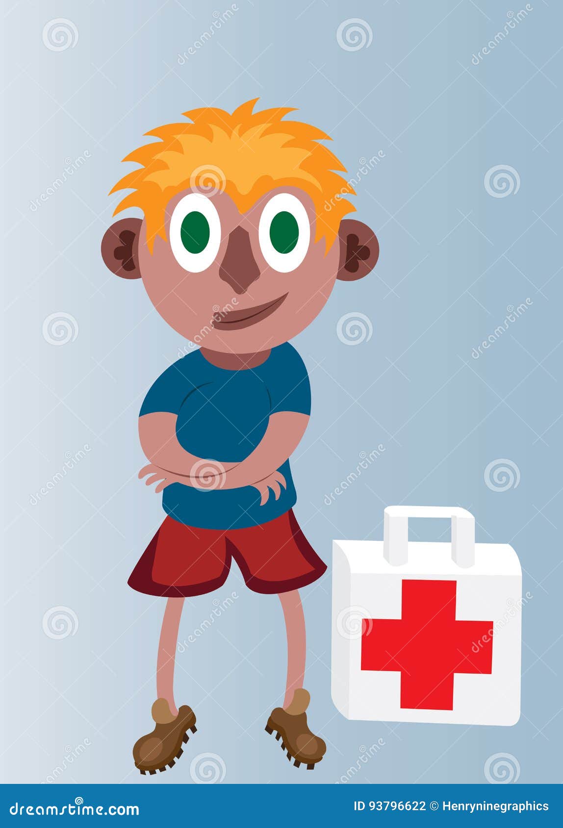 Ragazzo Del Pronto Soccorso Illustrazione Vettoriale - Illustrazione di ...