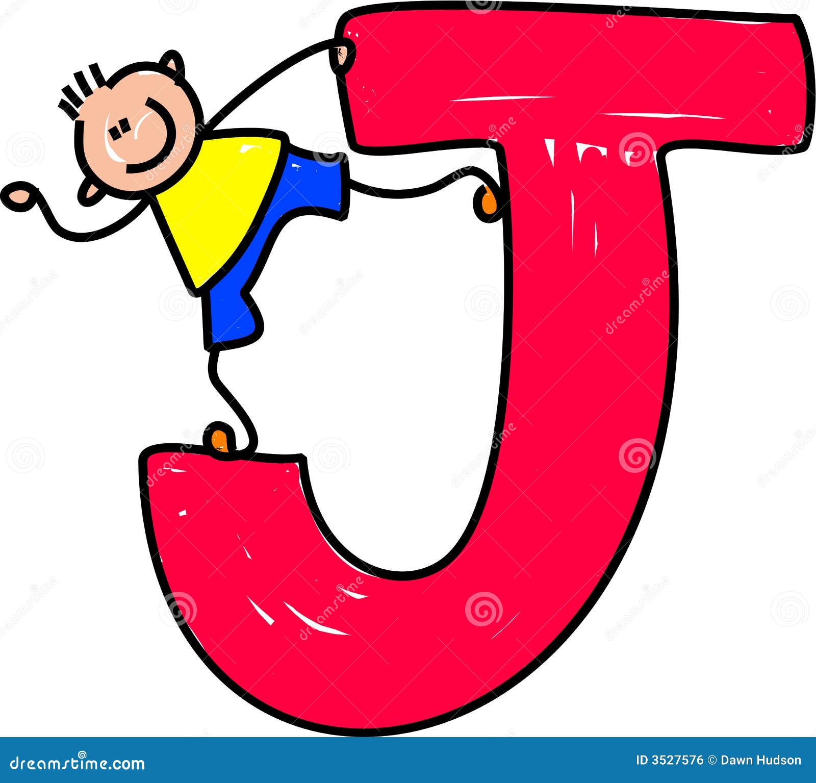 Ragazzo della lettera J illustrazione vettoriale. Illustrazione di ...