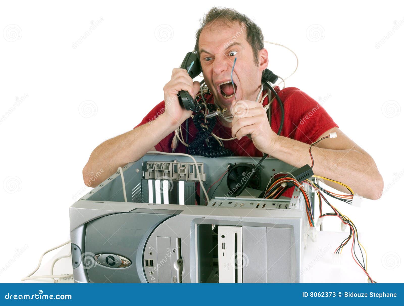 Rage against technology stock image. Image of help, problem - 8062373