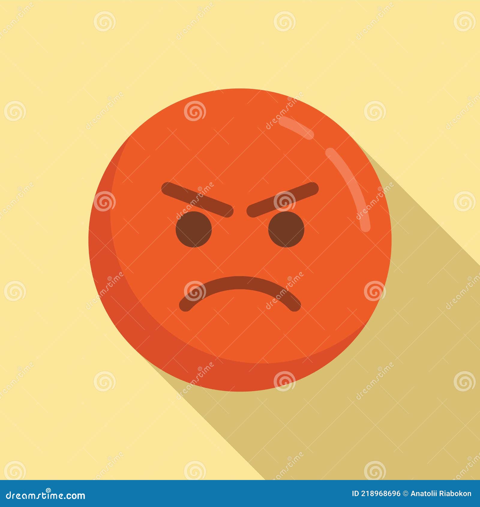 Rage Emoji Icon, Flat Style Stock Vector - Illustration of emoji, feel ...