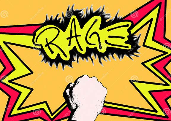 Rage fire stock illustration. Illustration of fist, action - 30444238