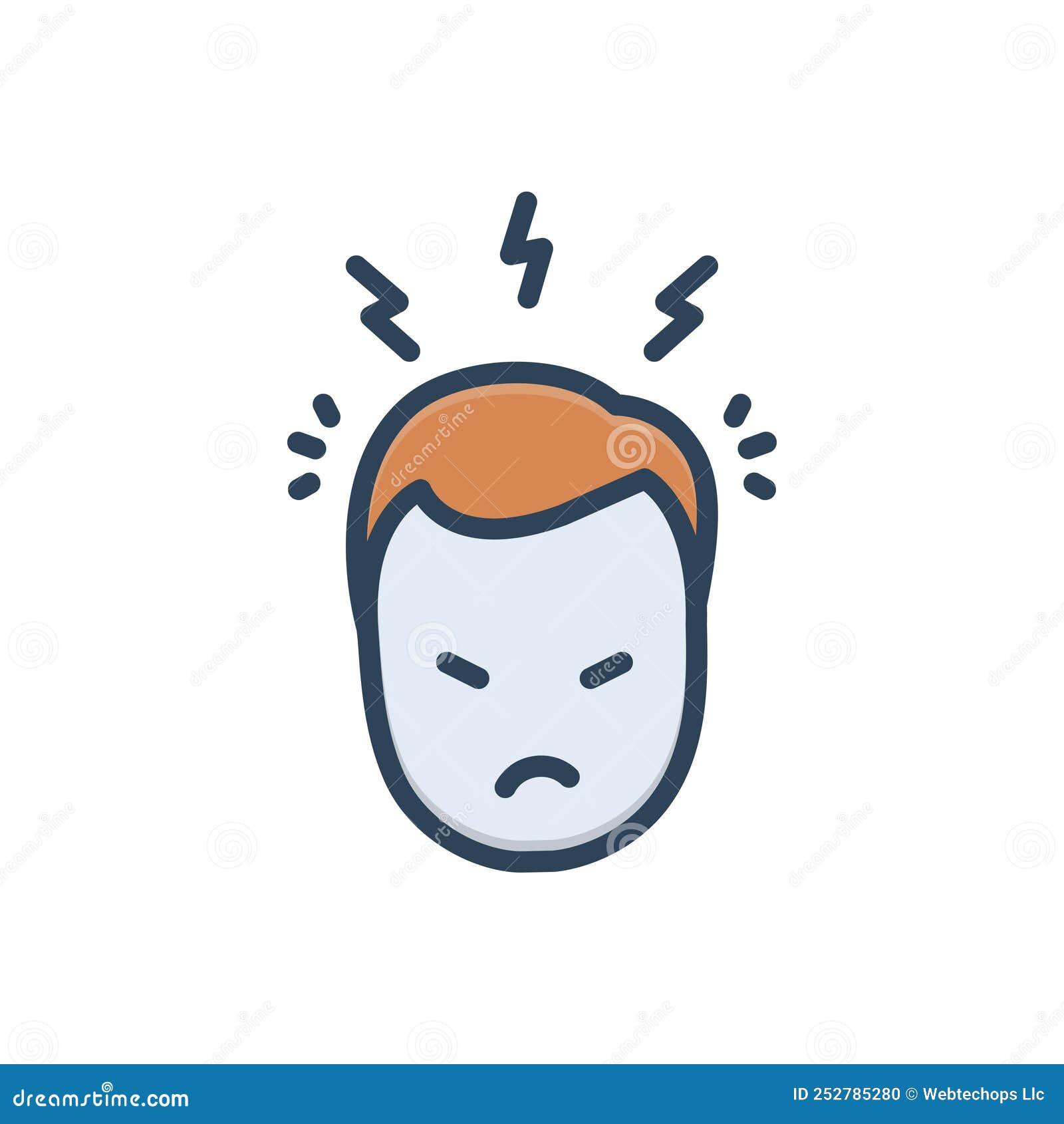 Color Illustration Icon for Rage, Anger and Fury Stock Vector ...