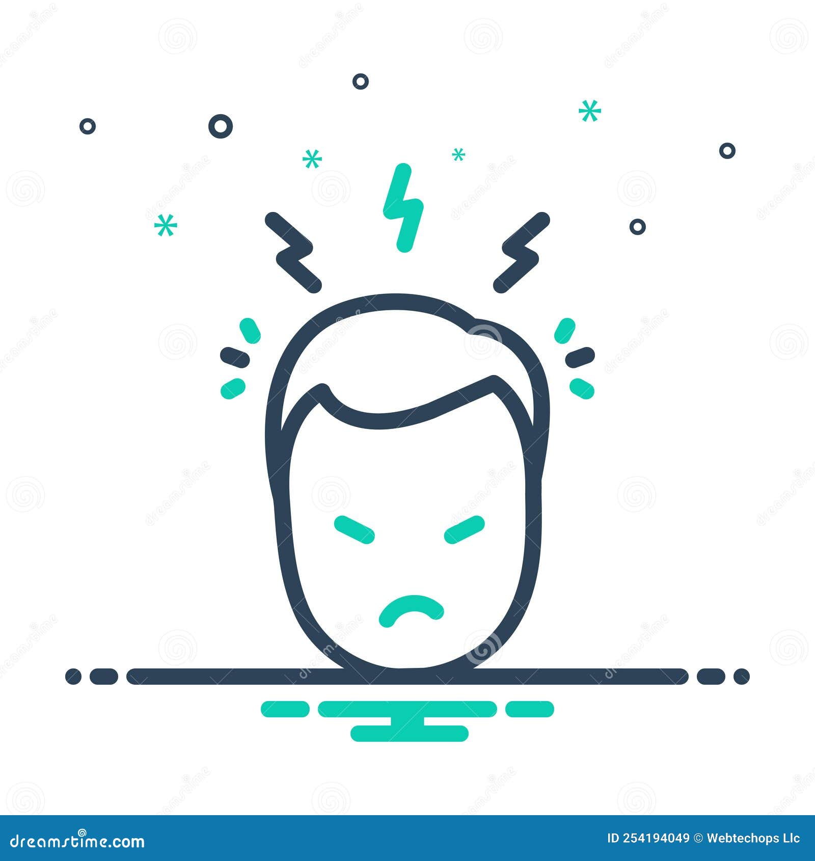 Mix Icon for Rage, Anger and Fury Stock Illustration - Illustration of ...