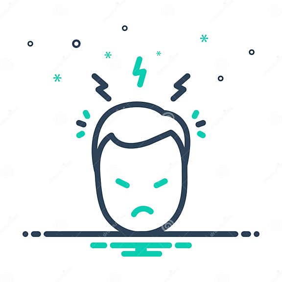 Mix Icon for Rage, Anger and Fury Stock Illustration - Illustration of ...