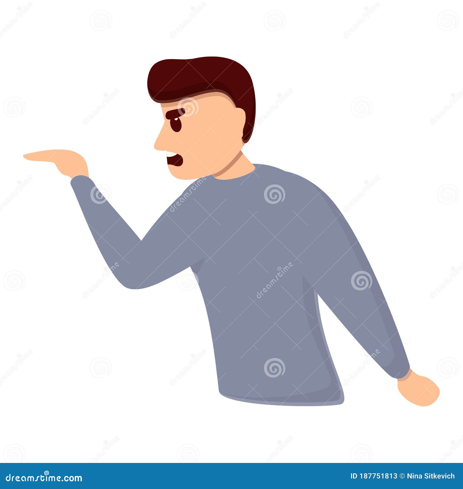 Rage icon, cartoon style stock vector. Illustration of graphic - 187751813