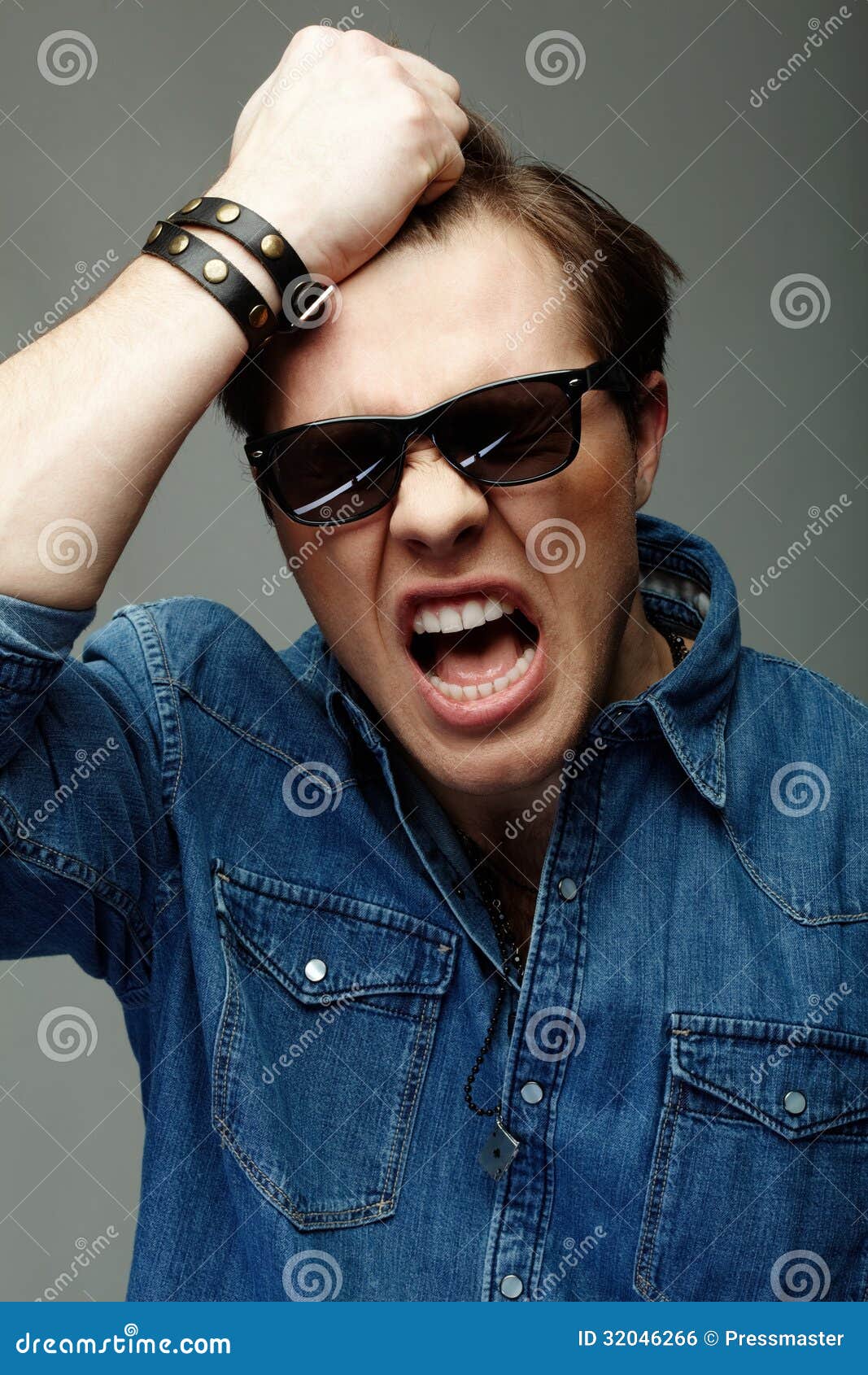 Rage stock photo. Image of eyeglasses, model, handsome - 32046266