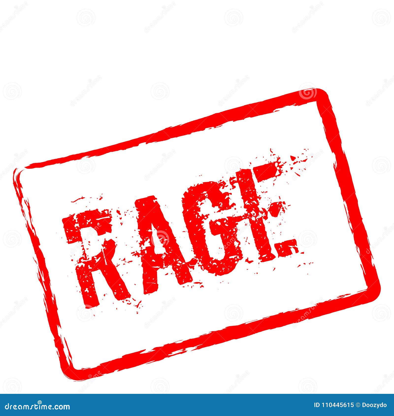 Rage Red Rubber Stamp Isolated on White. Stock Vector - Illustration of ...