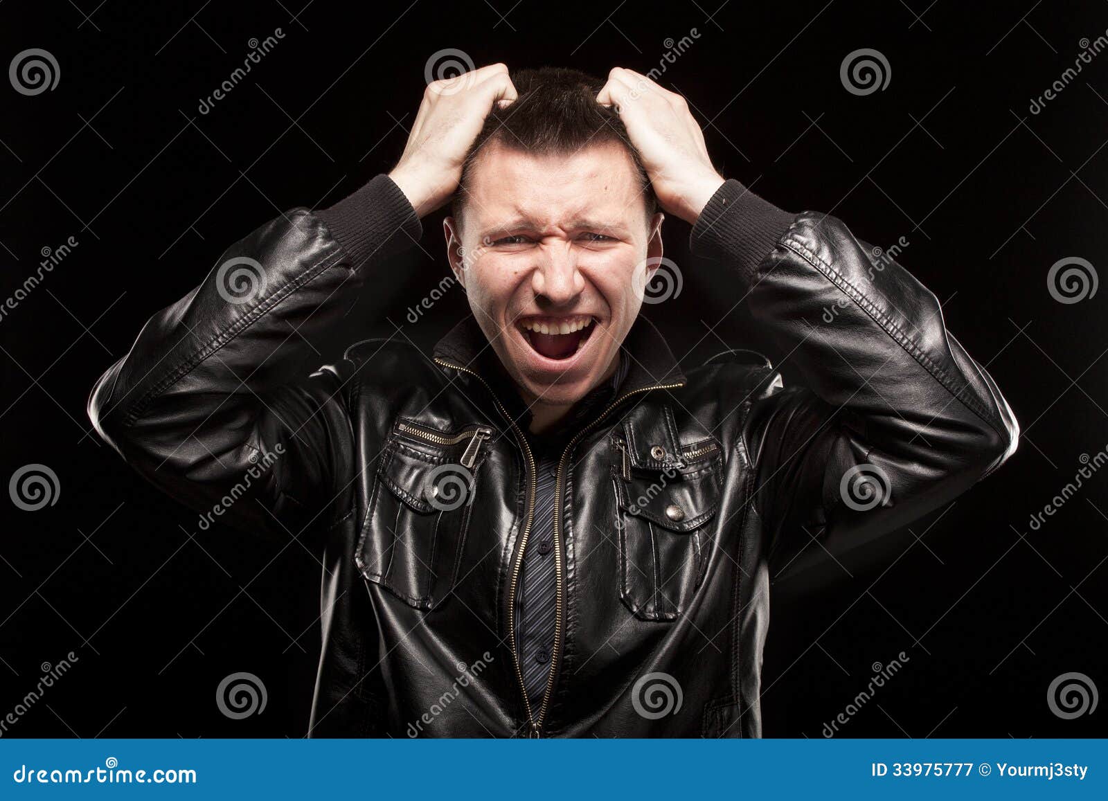 Rage - scream of angry man stock image. Image of isolated - 33975777