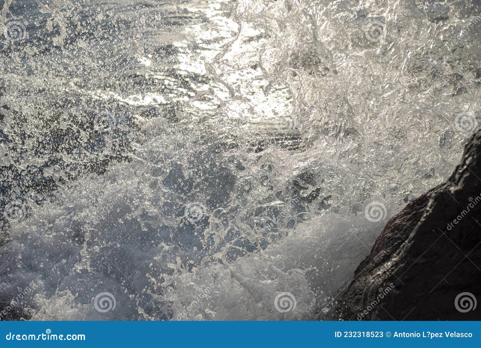 The rage of a wave stock image. Image of splash, winter - 232318523