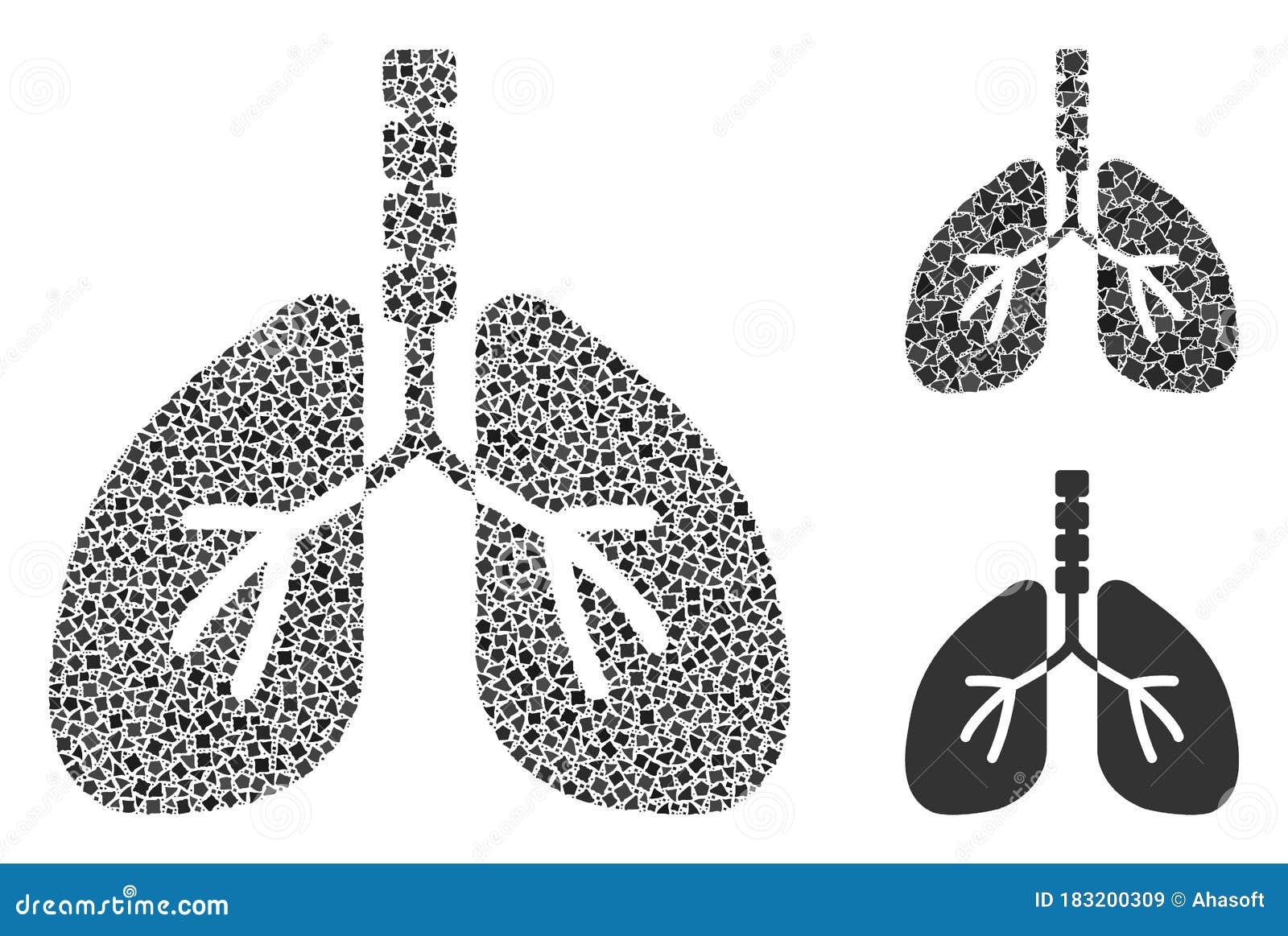 Trembly Lungs Fluorography Icon Collage Royalty-Free Stock Image ...