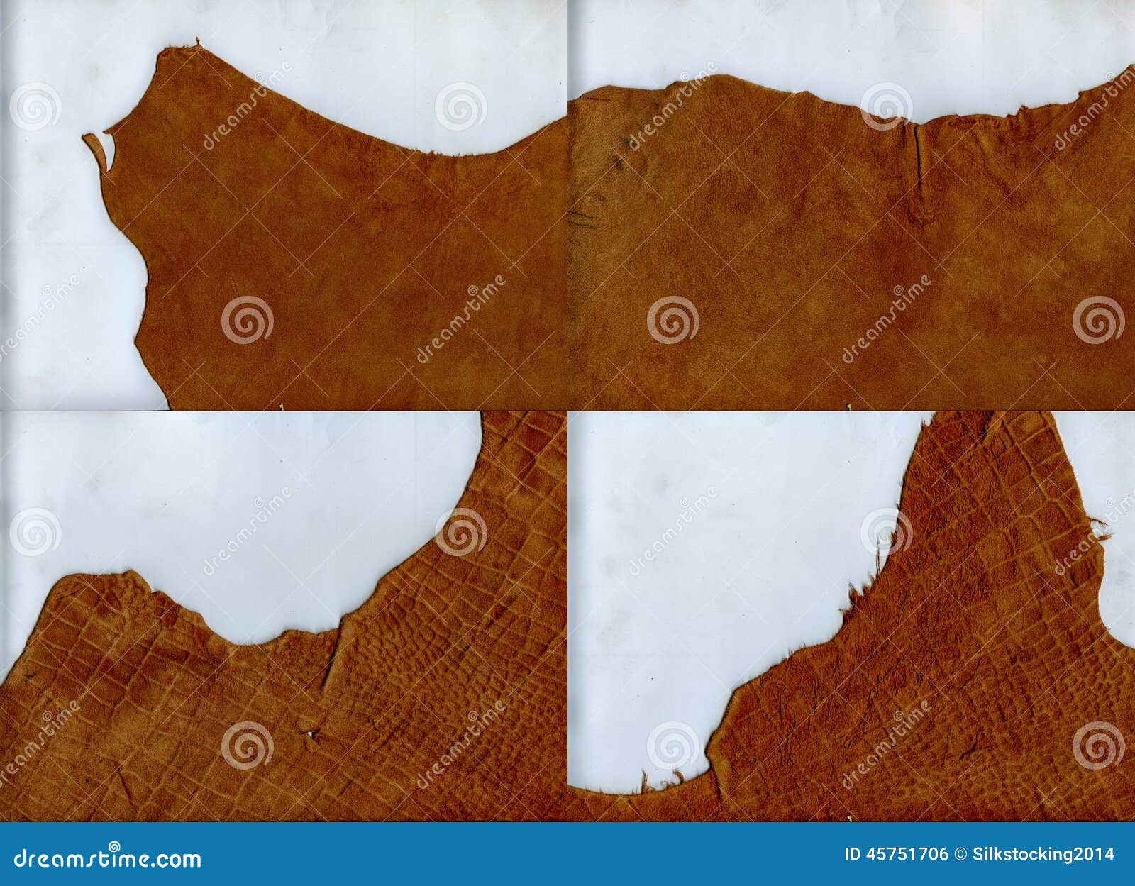 Ragged Edges Brown Leather Texture Stock Photo - Image of close ...