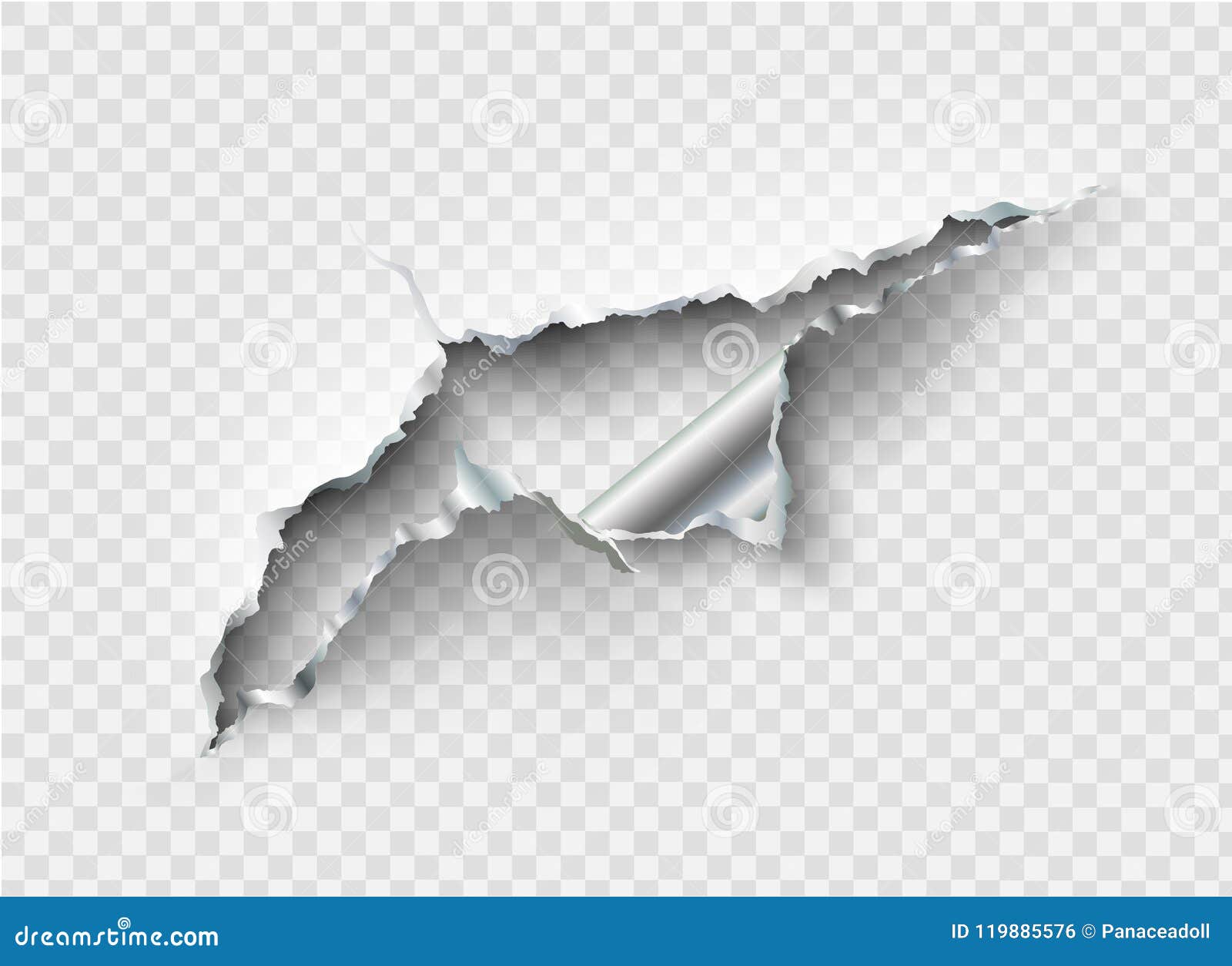Ragged Hole Torn in Ripped Metal on Transparent Stock Illustration ... Ragged Hole Torn in Ripped Metal on Transparent Stock Illustration ...