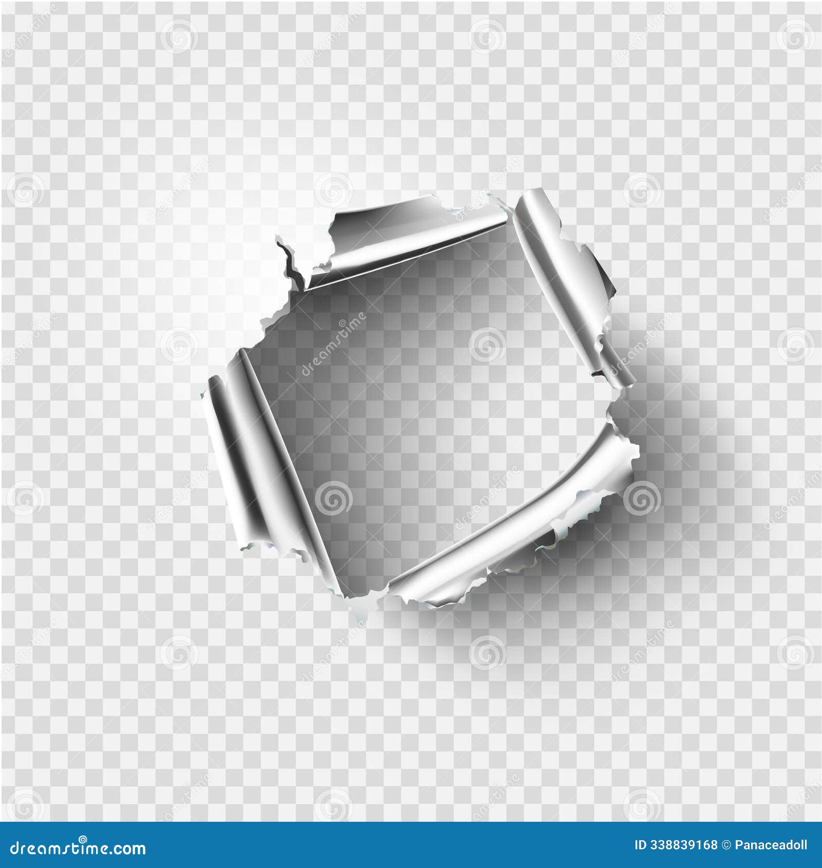 Ragged Hole Torn In Ripped Paper On Transparent Background Vector ...
