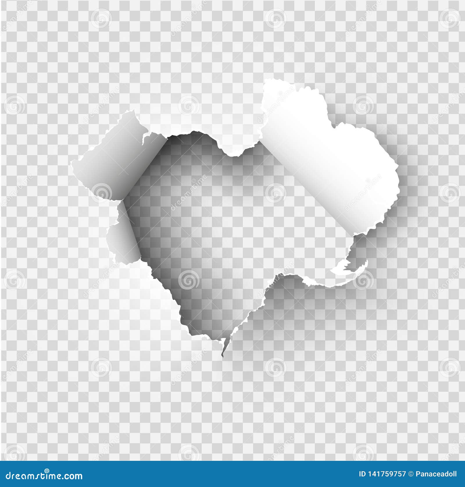 Ragged Hole Torn In Ripped Paper On Transparent Royalty-Free Stock ...