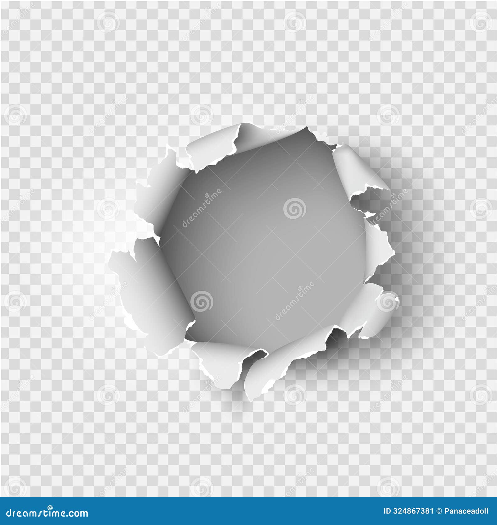 Ragged Hole Torn In Ripped Paper On Transparent Background Cartoon ...