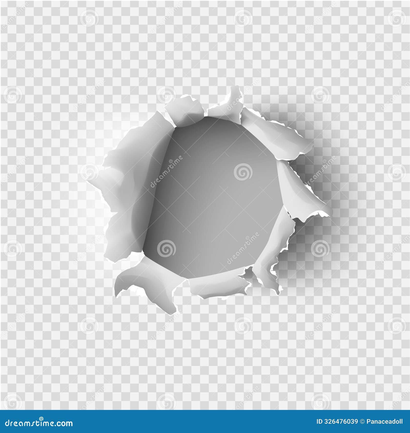 Ragged Hole Torn In Ripped Paper On Transparent Background Cartoon ...