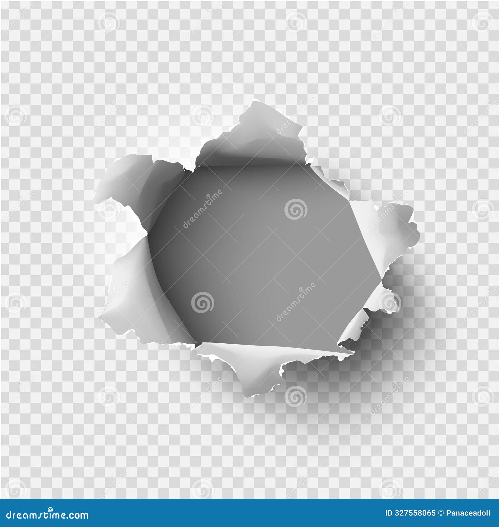 Ragged Hole Torn In Ripped Paper On Transparent Background Cartoon ...