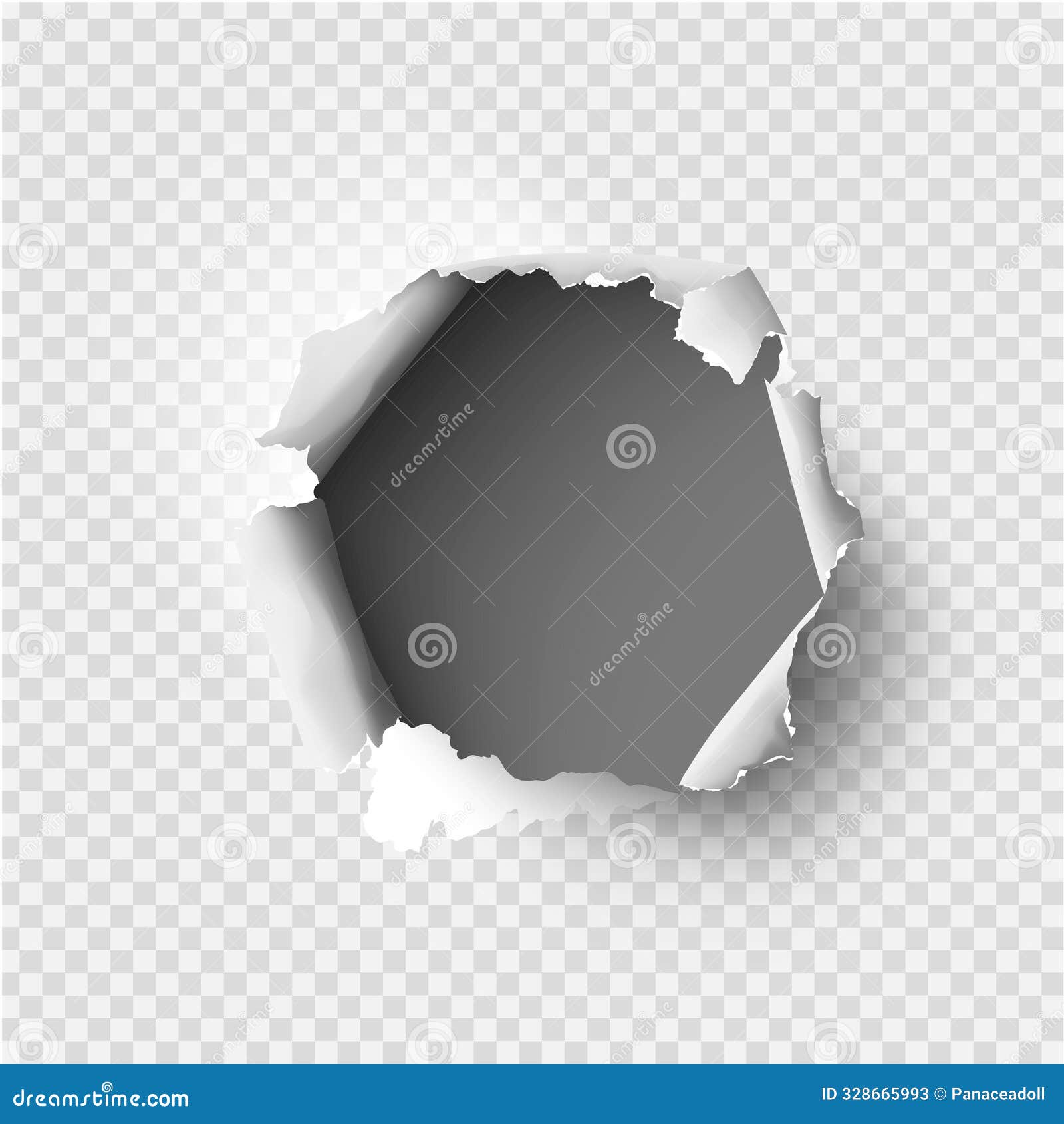 Ragged Hole Torn In Ripped Paper On Transparent Background Vector ...