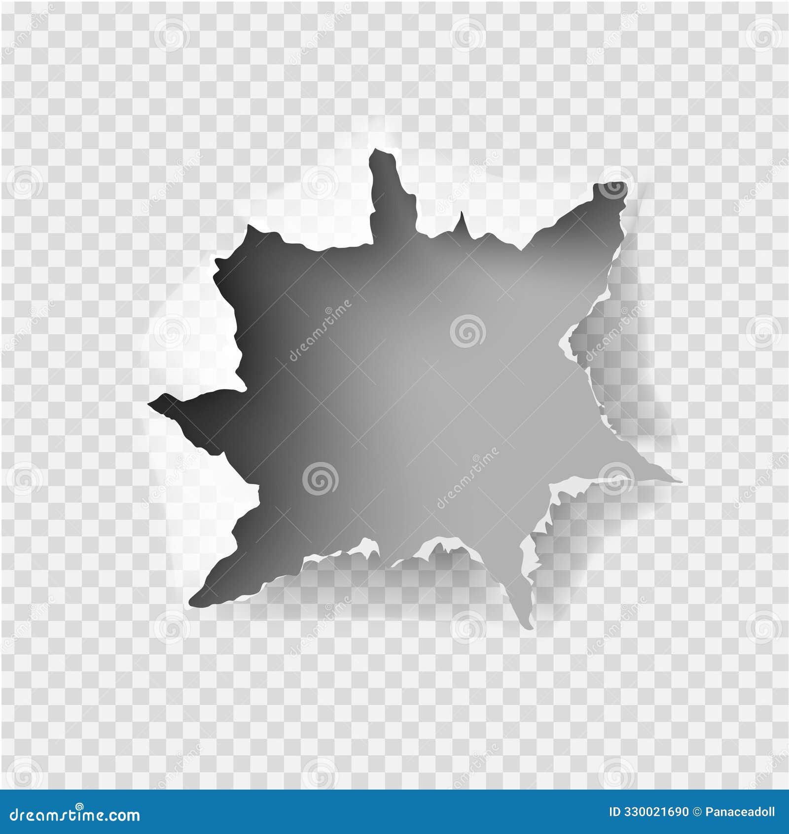 Ragged Hole Torn in Ripped Paper on Transparent Background Stock Vector ...