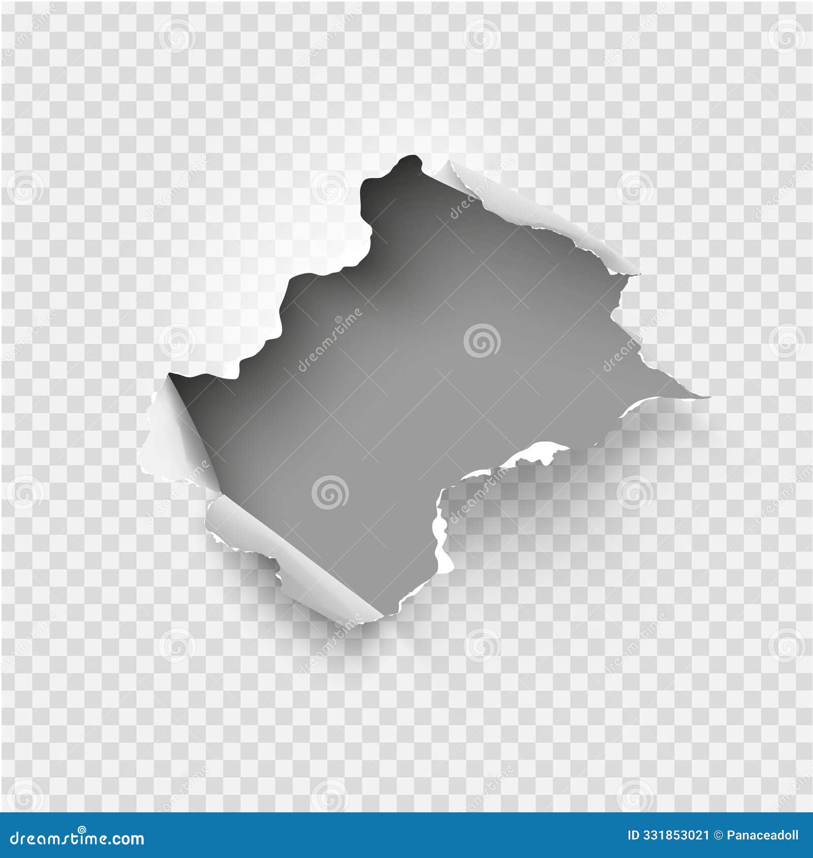 Ragged Hole Torn in Ripped Paper on Transparent Background Stock ...