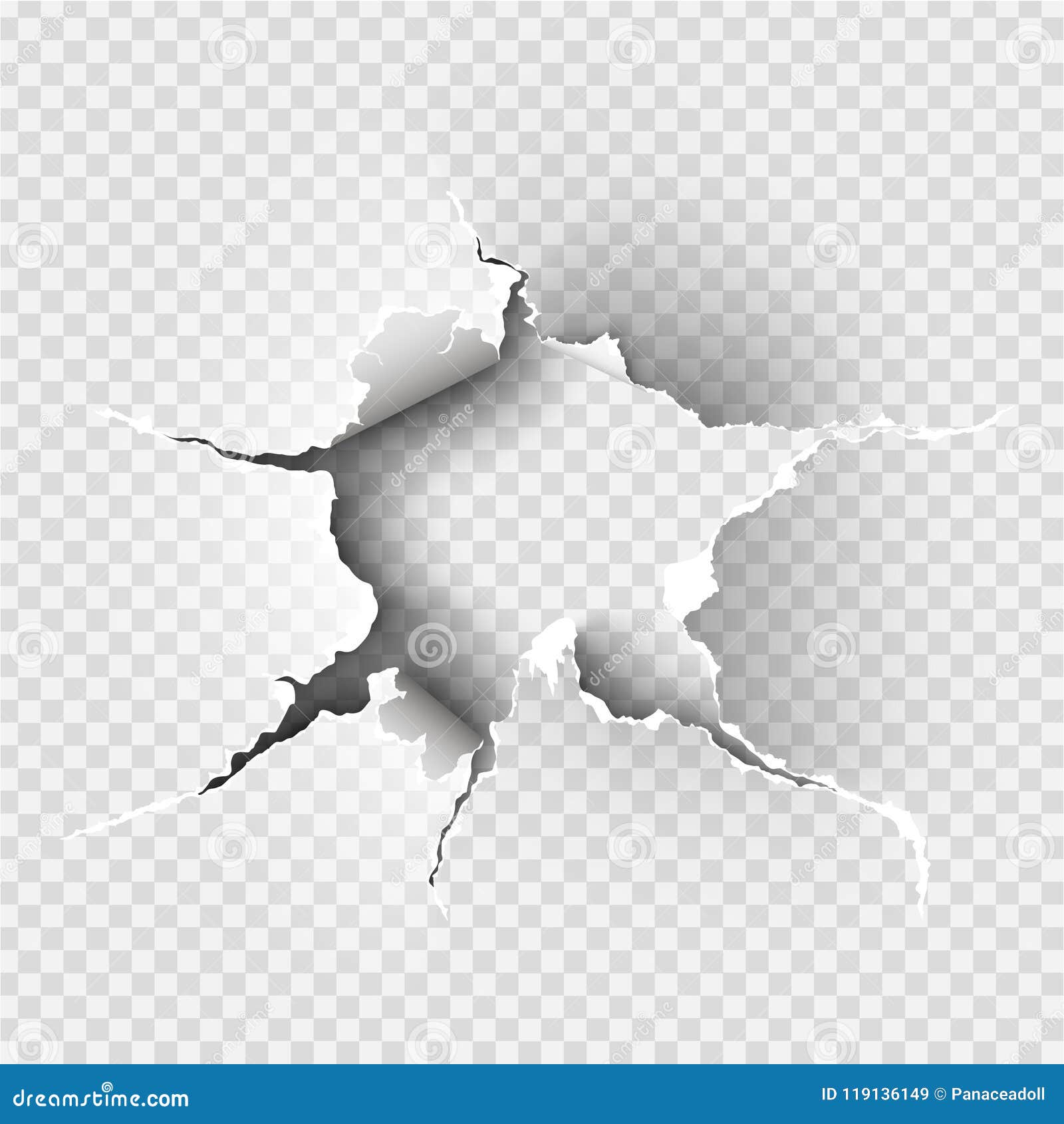 Ragged Holein ripped paper stock illustration. Illustration of backdrop ...