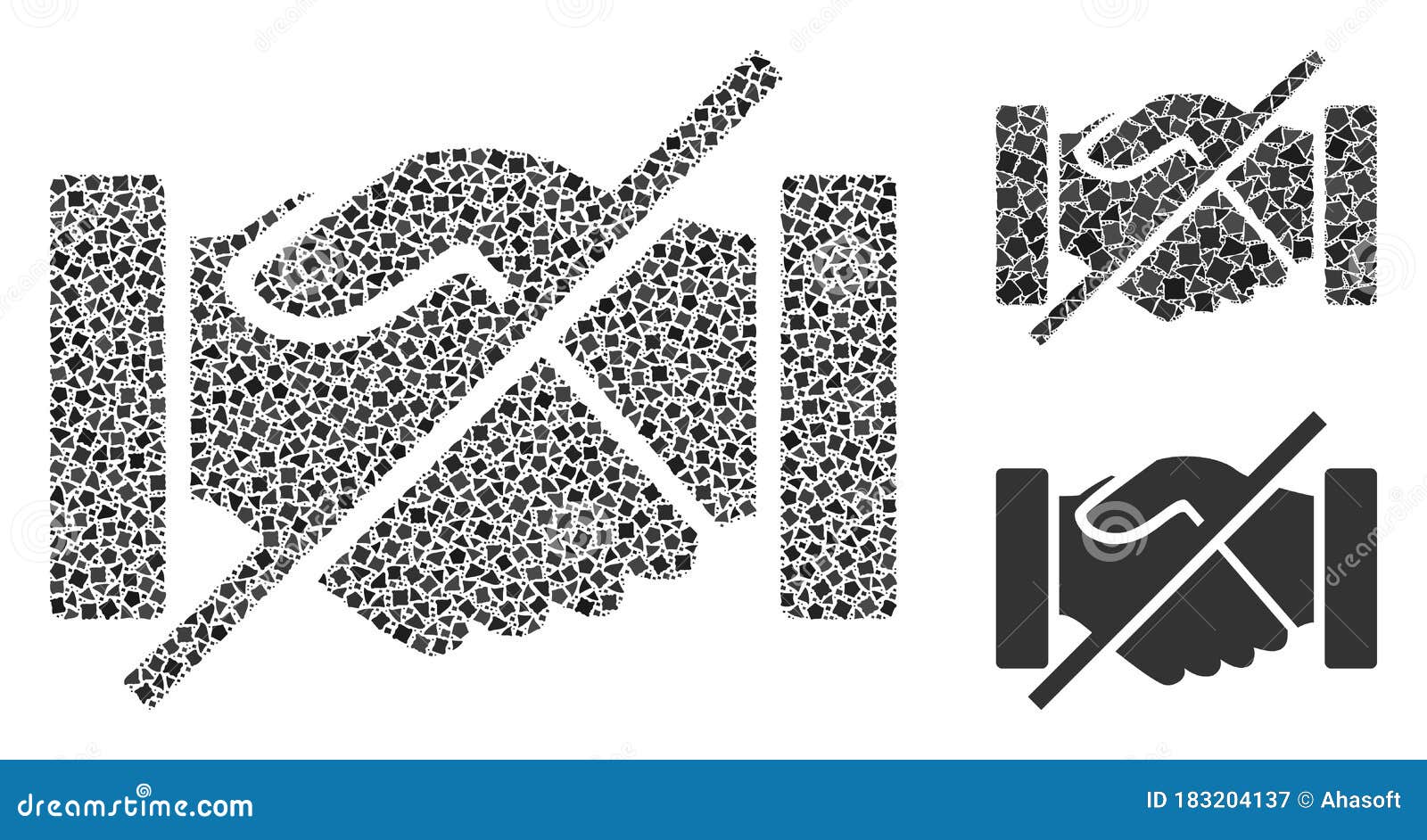 Ragged No Handshakes Icon Mosaic Stock Illustration - Illustration of ...