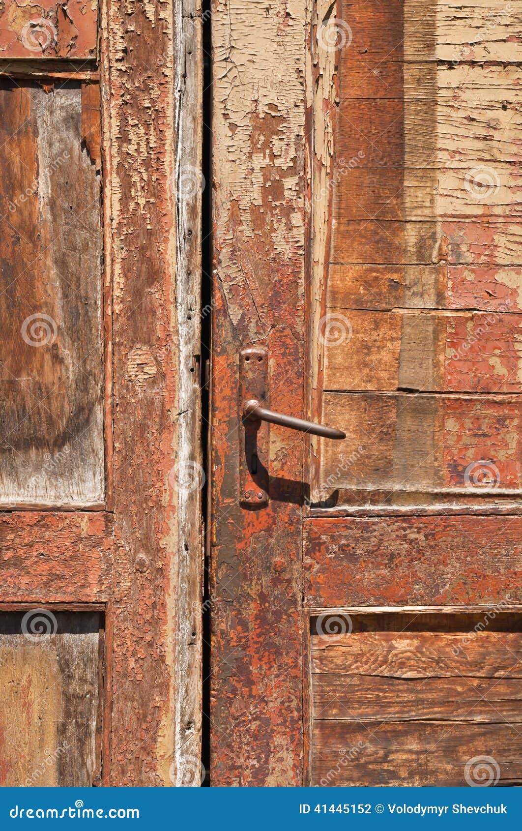 Ragged old door stock photo. Image of doorknob, knock - 41445152