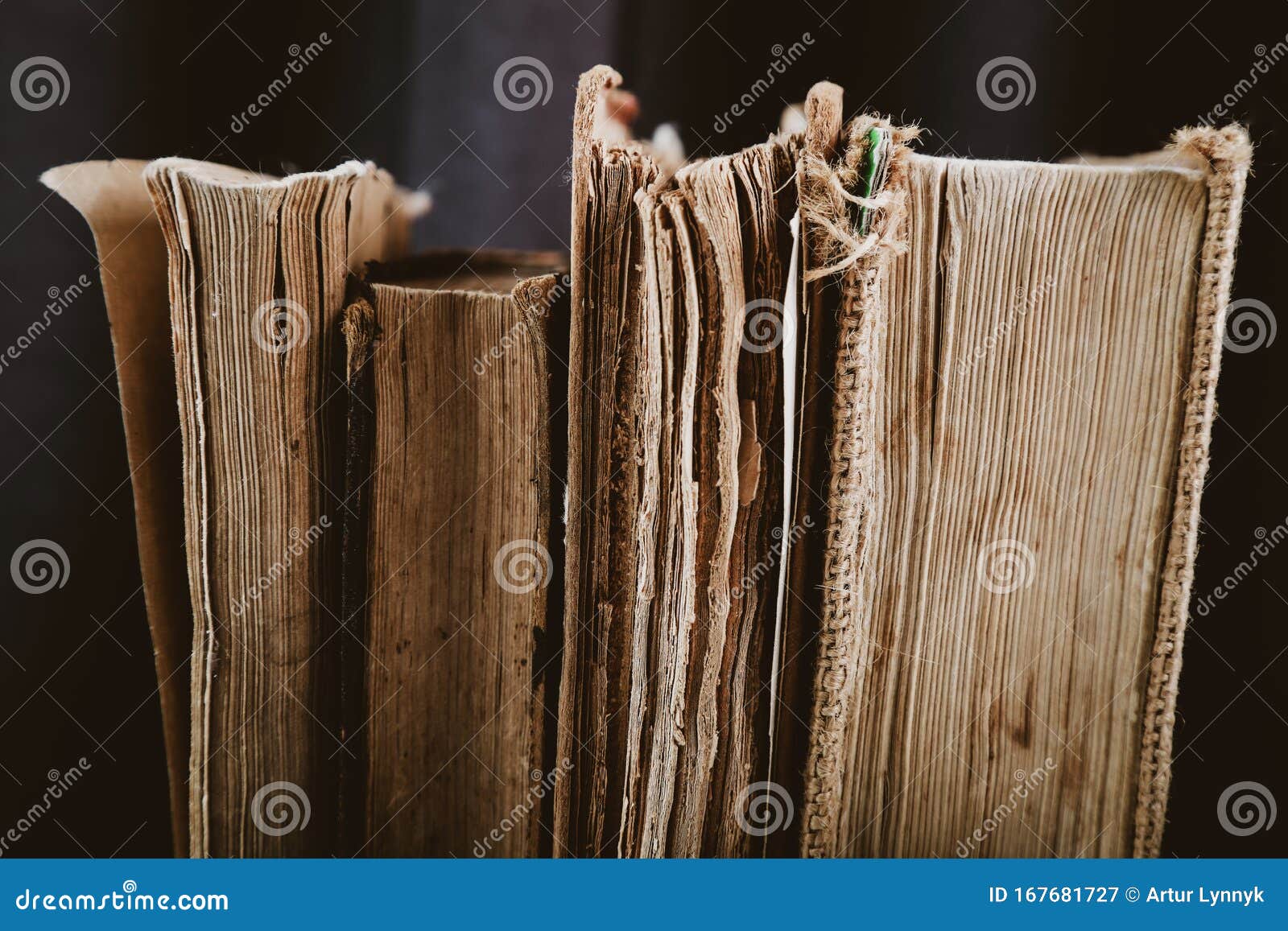 A ragged old rare book stock image. Image of grey, decorative - 167681727