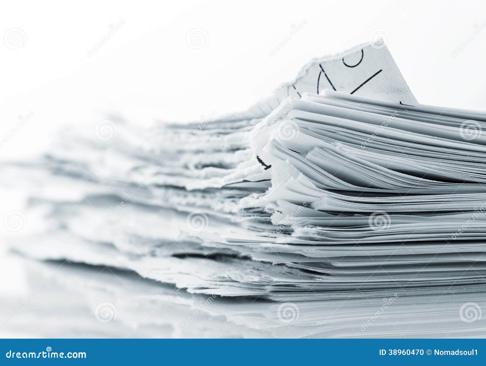Ragged paper sheets stock photo. Image of document, organization - 38960470