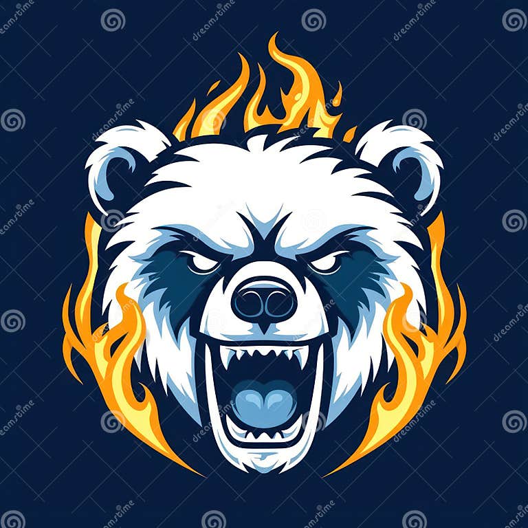 Raging Bear Simple Logo Solid Flat Color Stock Illustration ...