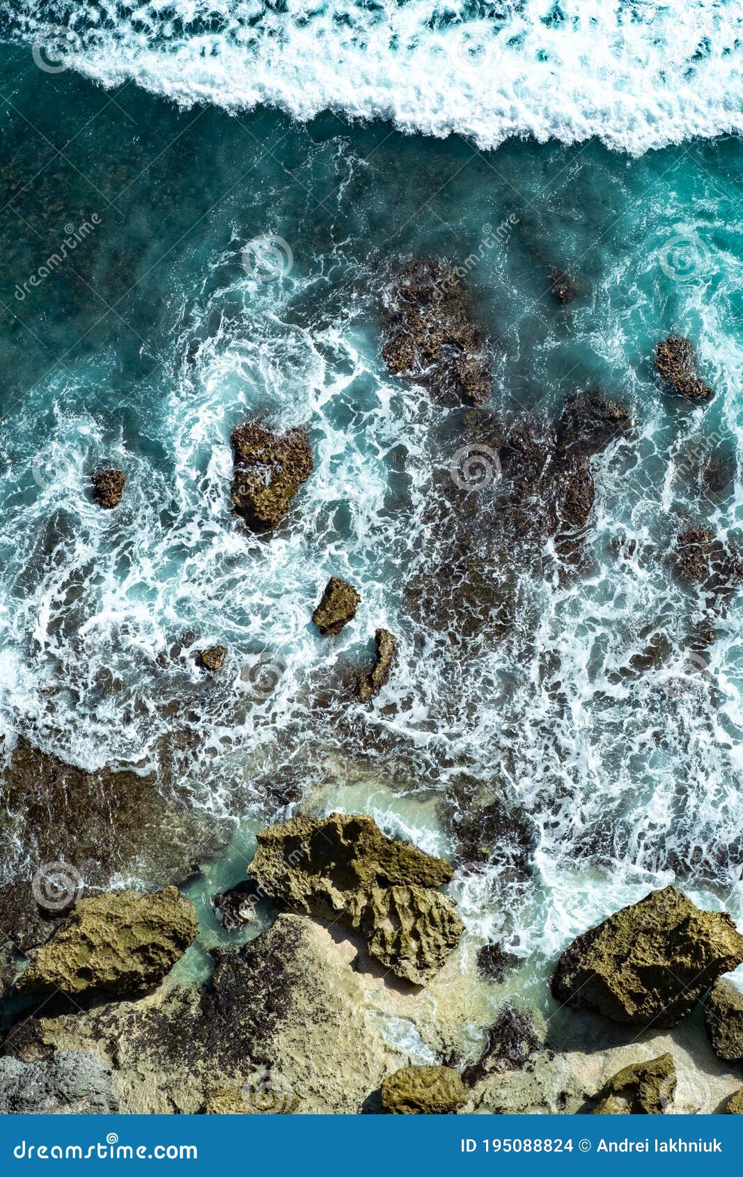 Raging Blue Waves of the Ocean Run and Break Stock Photo - Image of ...