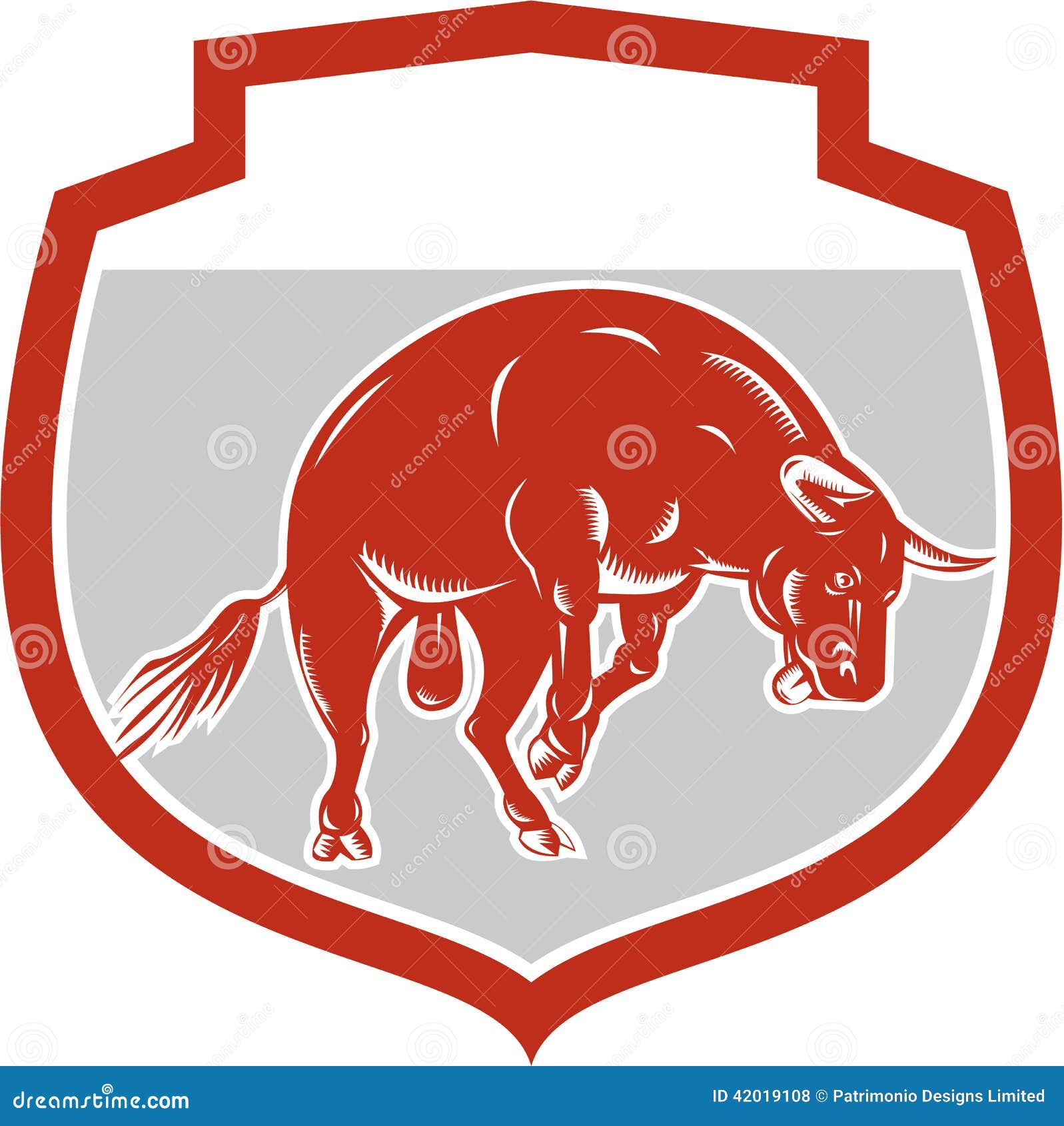 Raging Bull Vector Illustration Cartoon | CartoonDealer.com #346272336