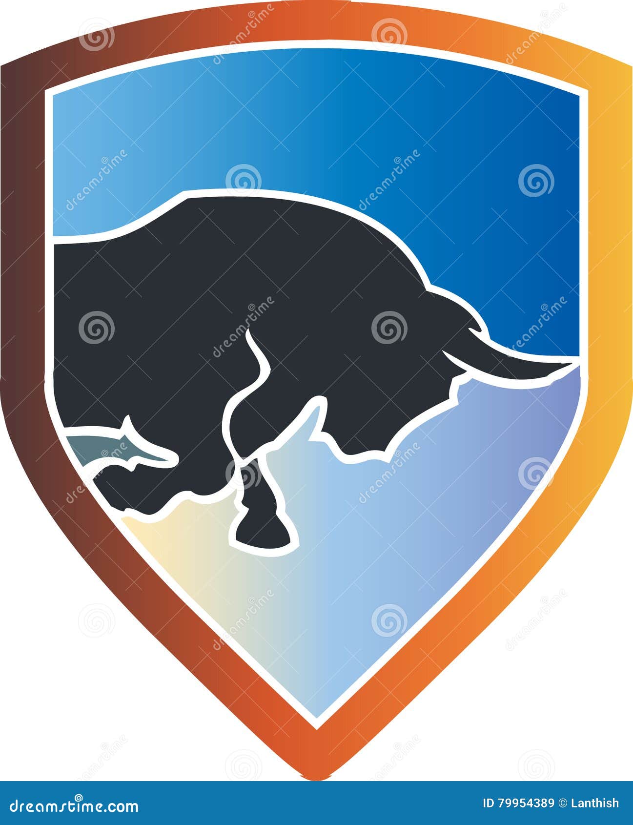 Raging bull stock vector. Illustration of calculator - 79954389