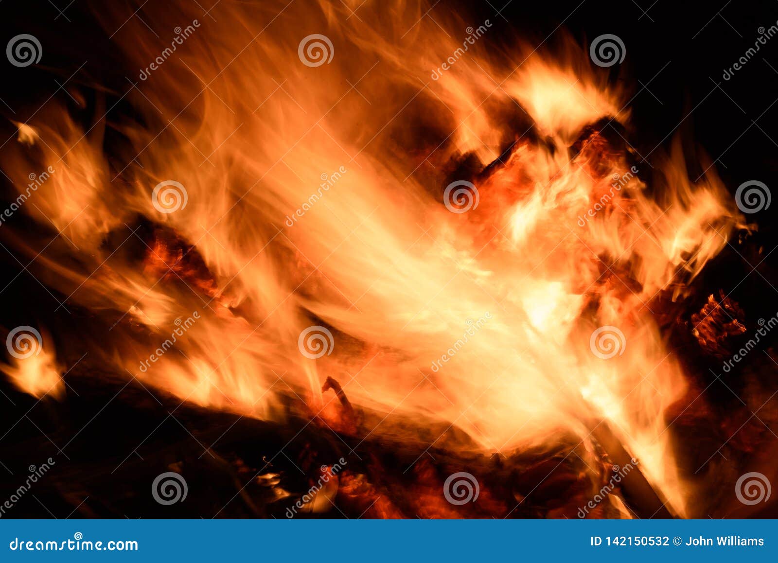 Raging Burning Fire with Blurred Flames Stock Photo - Image of hell ...