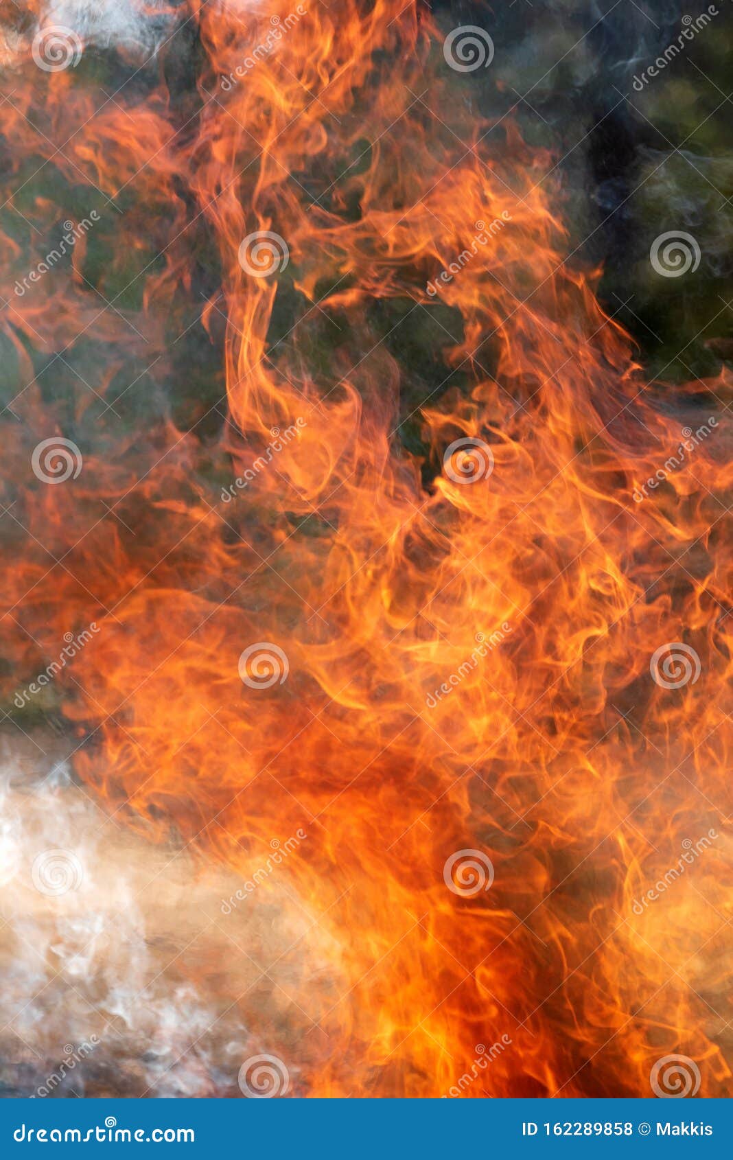 Raging Fire Spurts Of Flame Texture Photo Set On Black Royalty-Free ...