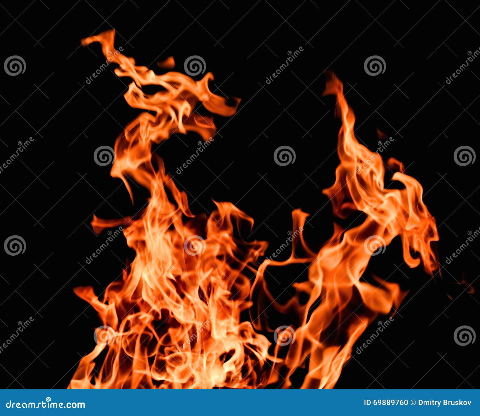 Raging Flames Red Fire Black Background Stock Photo - Image of fire ...