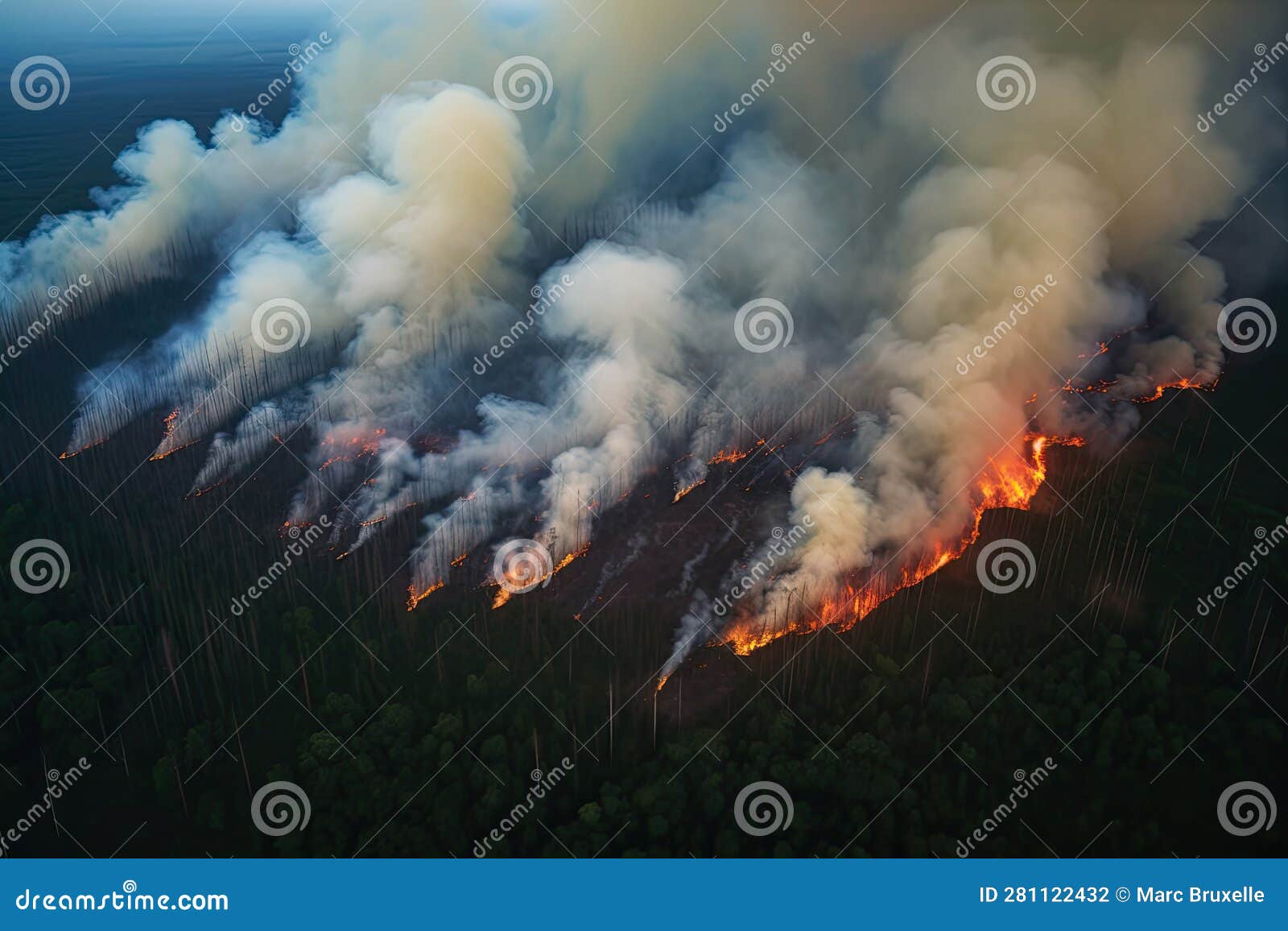 Raging Forest Fire - AI Generated Stock Illustration - Illustration of ...