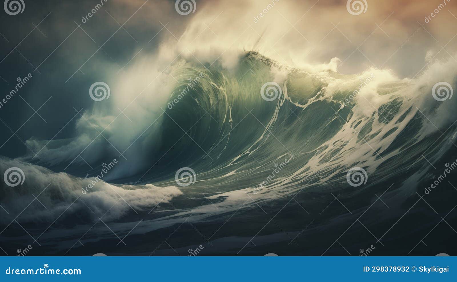 Raging Huge Waves during an Incredibly Powerful Storm, Stock Photo ...