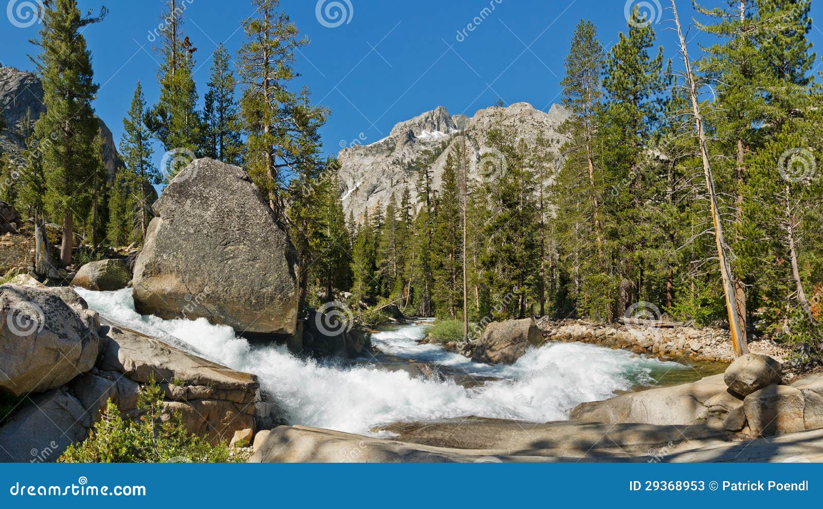 Raging Mountain Creek in the Sierra Nevada Stock Image - Image of ...