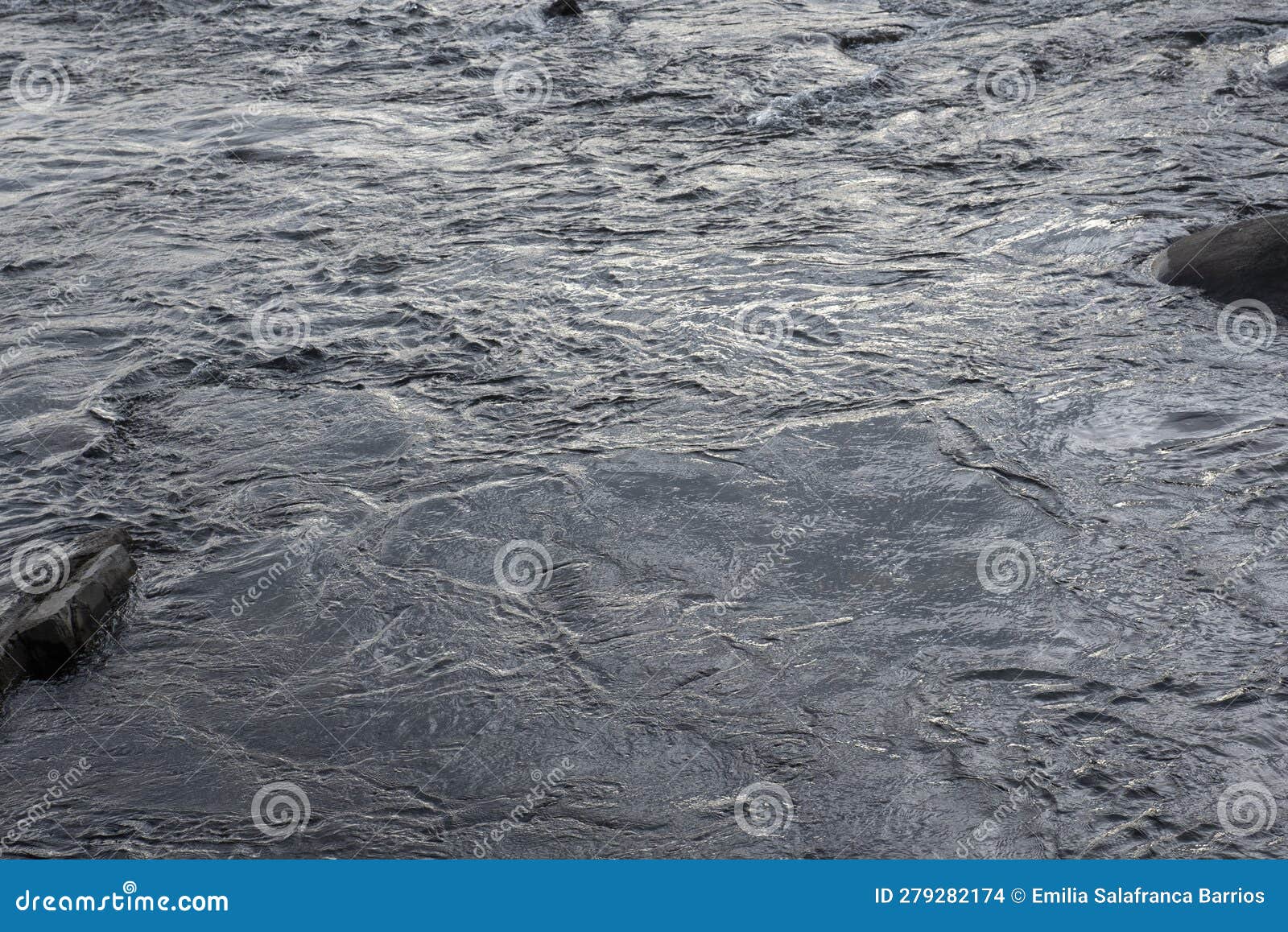 Background of the Force of the Water in the Blue-gray River Stock Photo ...