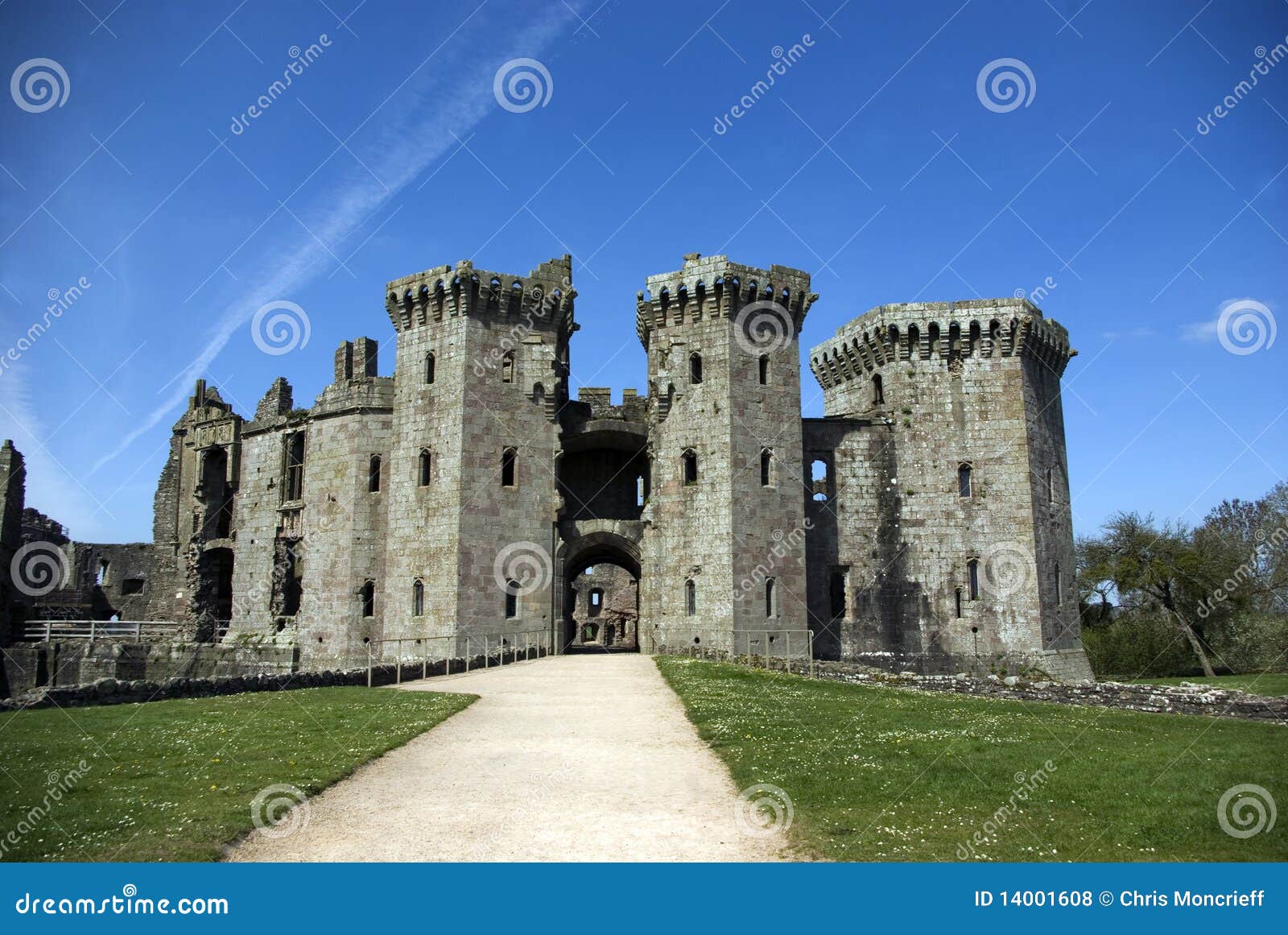 Raglan Castle stock photo. Image of defence, europe, battlements - 14001608