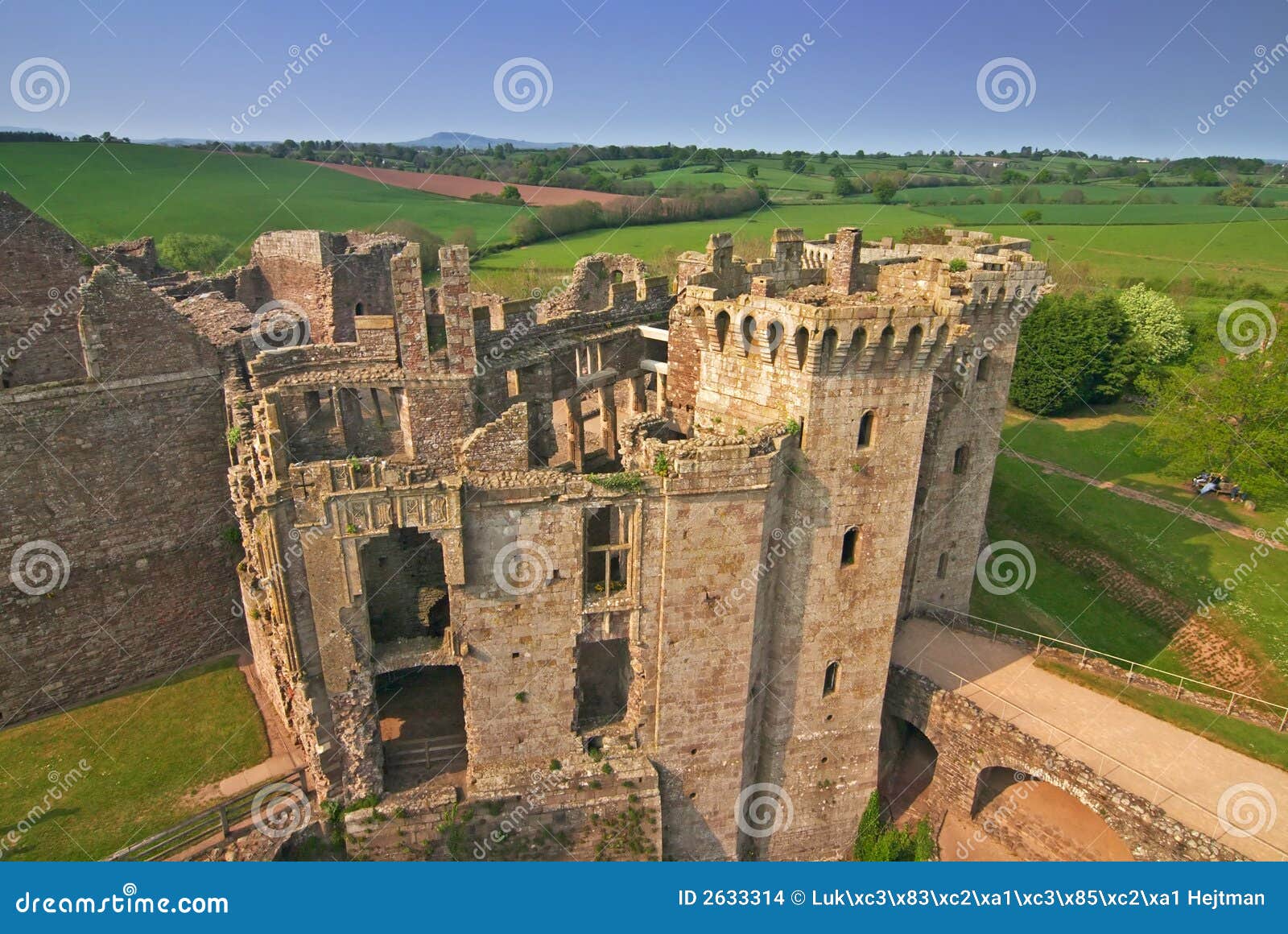 Raglan Castle stock photo. Image of buildings, blue, europe - 2633314