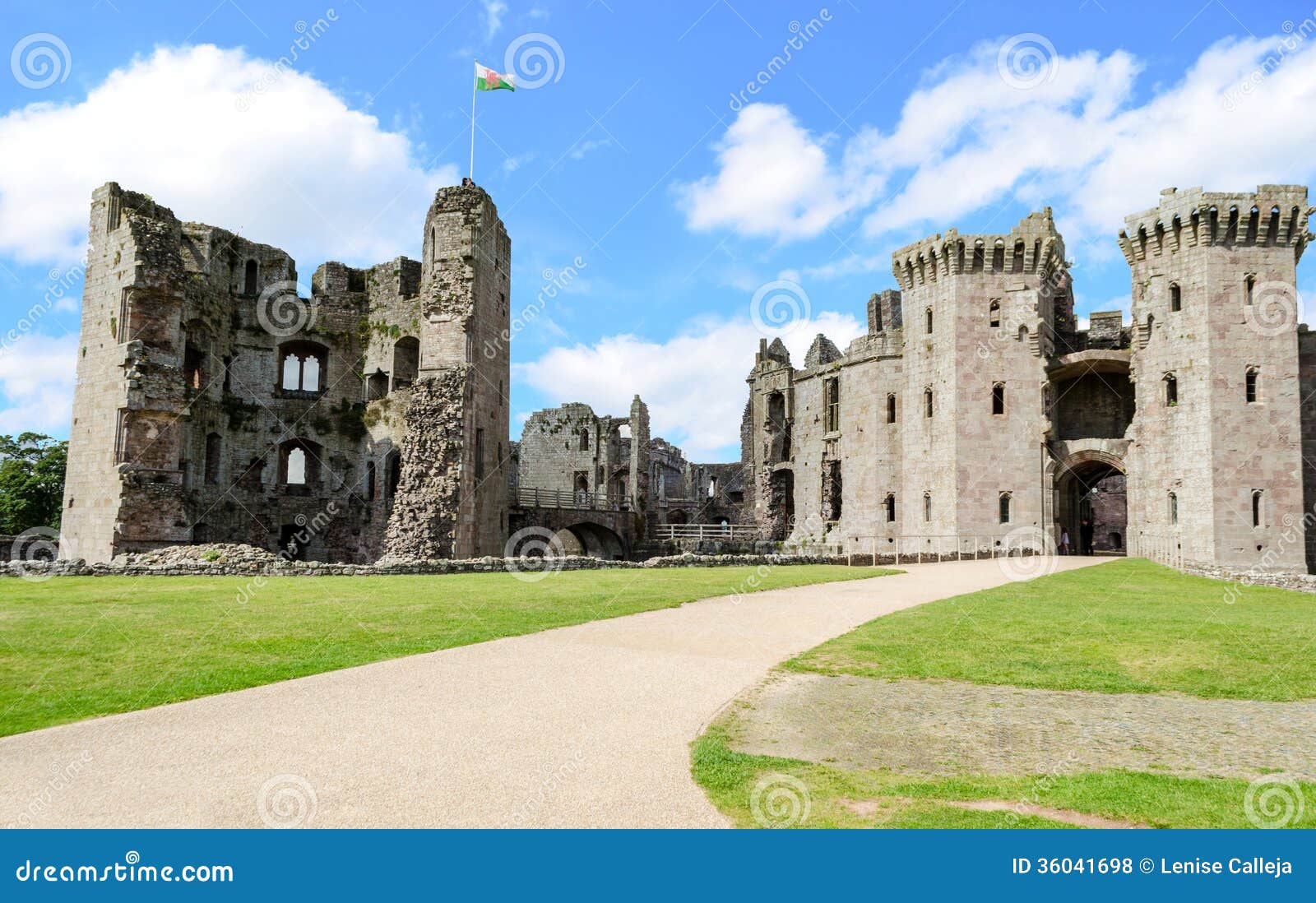 Raglan Castle â€“ Wales, United Kingdom Stock Photo - Image of battle ...