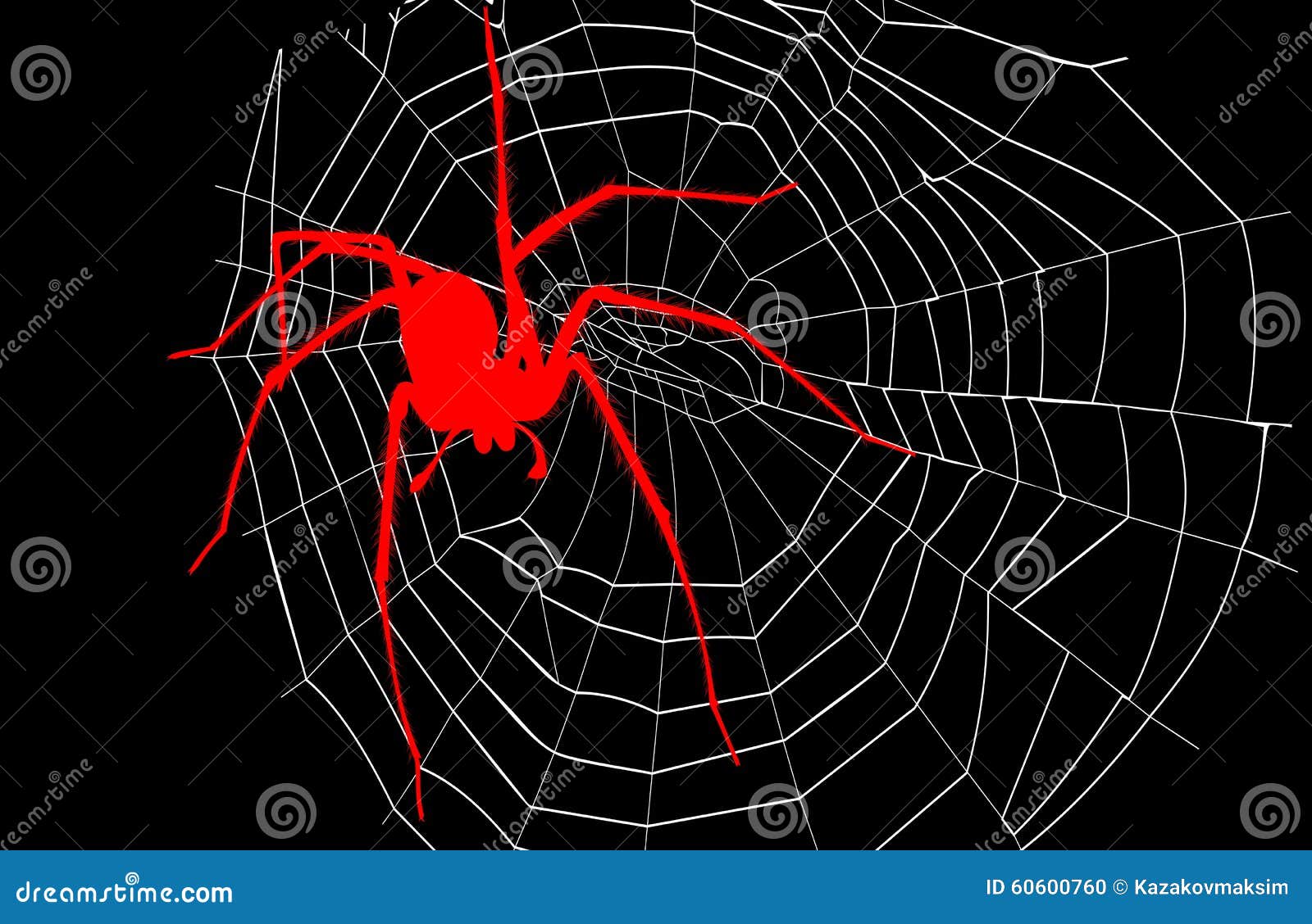 Ragno e ragnatela illustrazione vettoriale. Illustrazione di insetto ...
