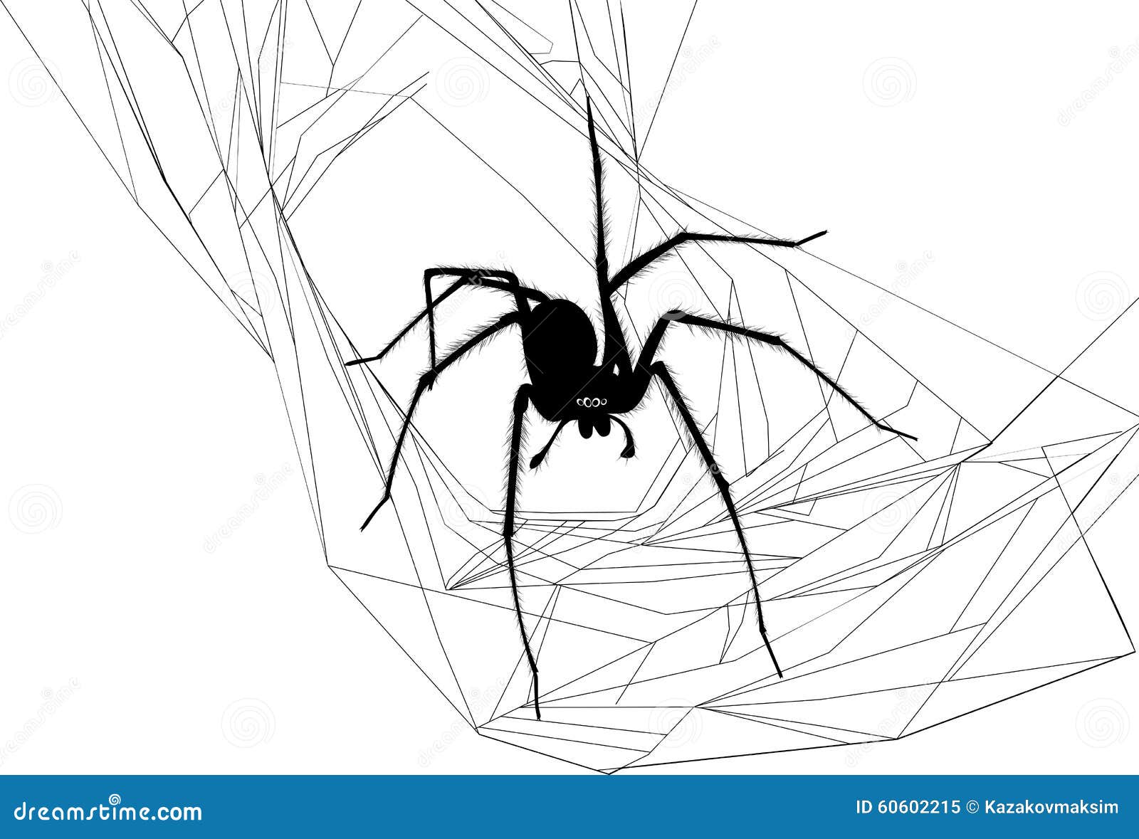 Ragno e ragnatela illustrazione vettoriale. Illustrazione di grafico ...
